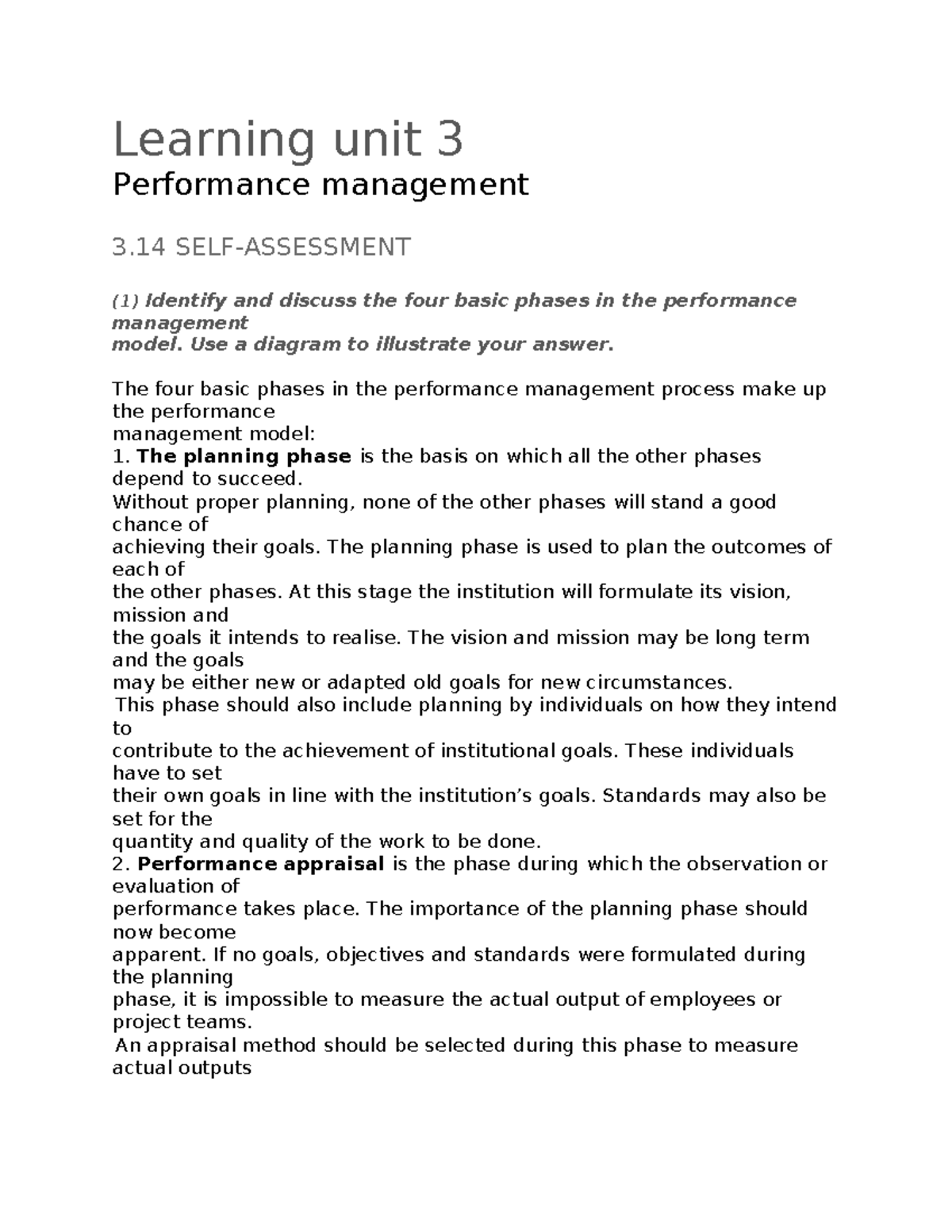 Learning unit 3 - PUBLIC FINANCIAL CONTROL FULL STUDY GUIDE - Learning ...