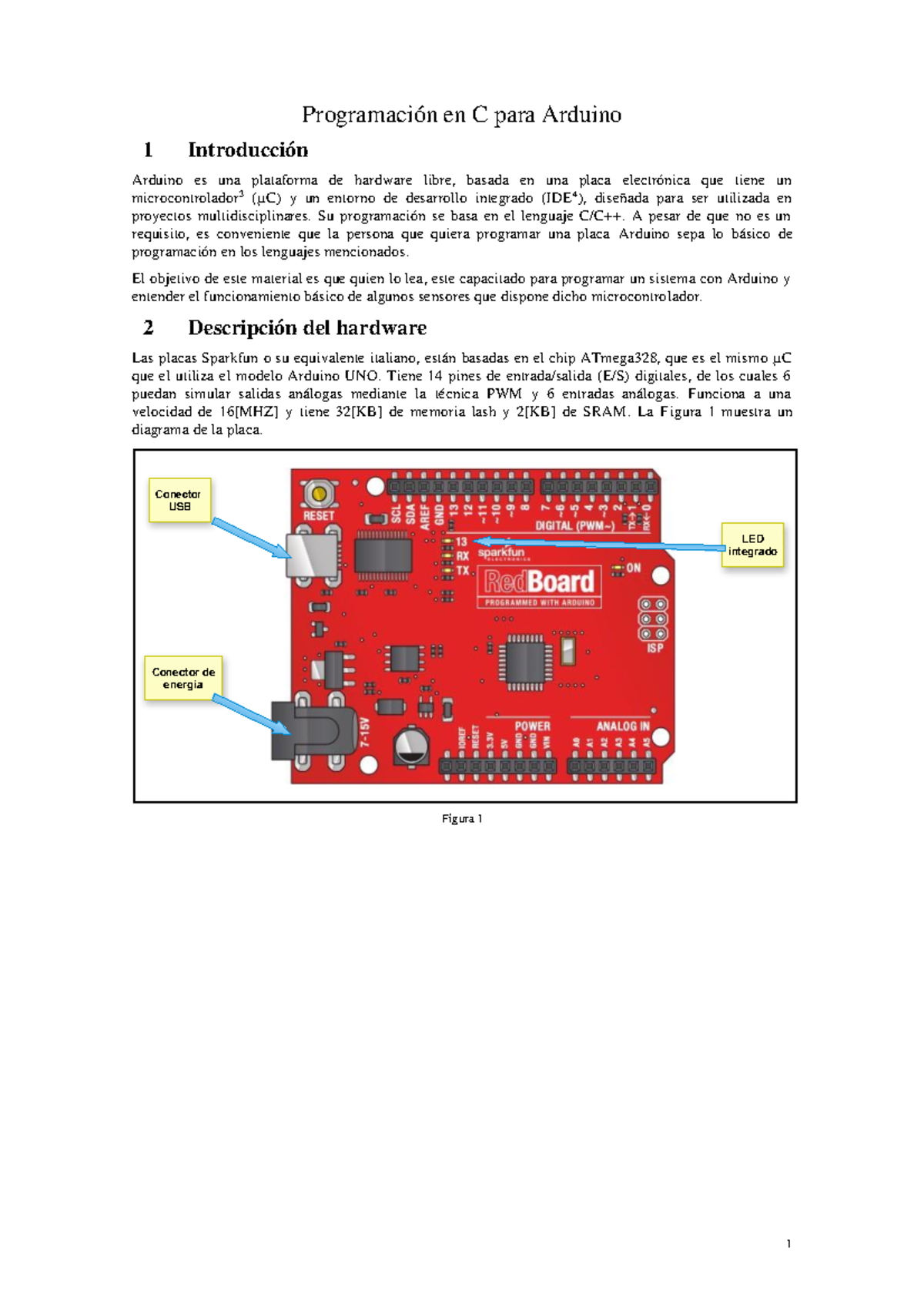 Arduino Guia PC 1 - Resumentes - LED integrado Conector de energía ...