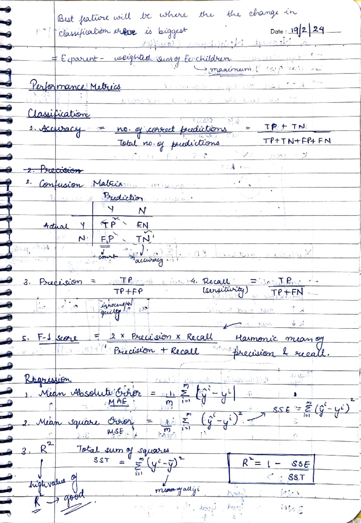 Machine Learning Notes - Studocu