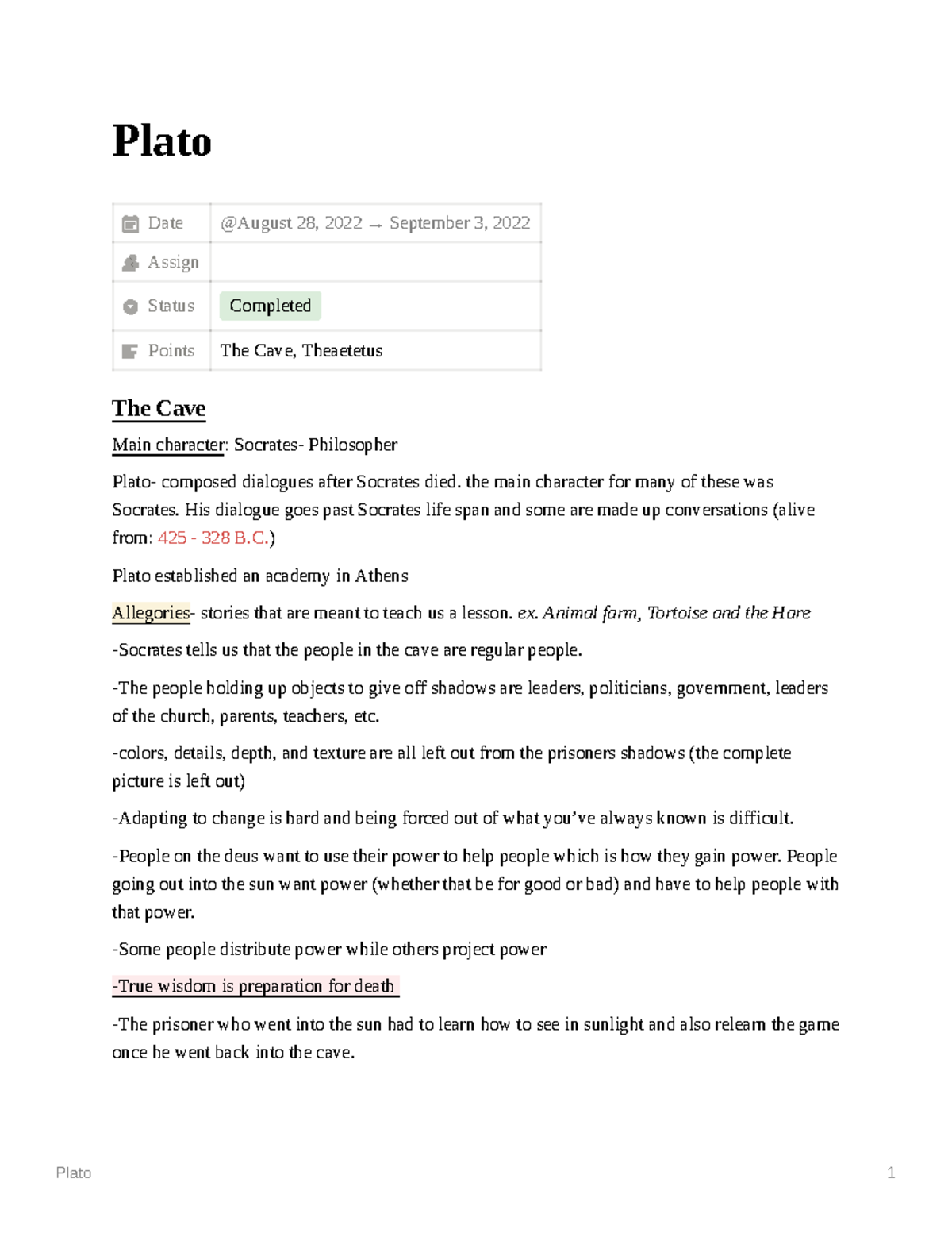 Plato - the main character for many of these was Socrates. His dialogue ...