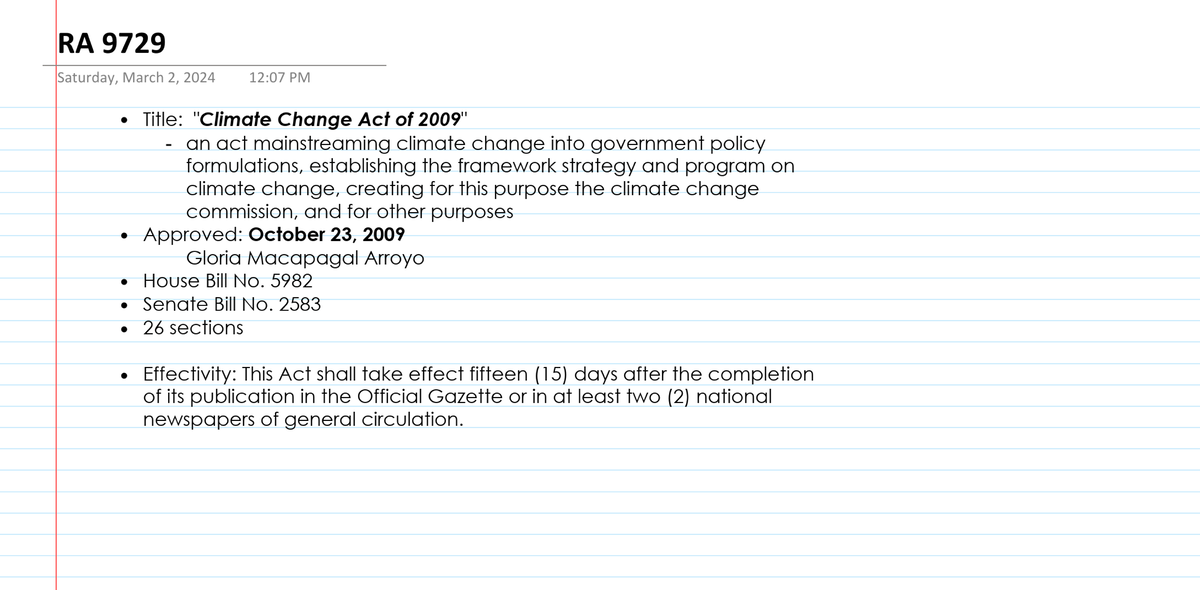 RA 9729 summary - republic act - RA 9729 Saturday, March 2, 2024 12:07 ...