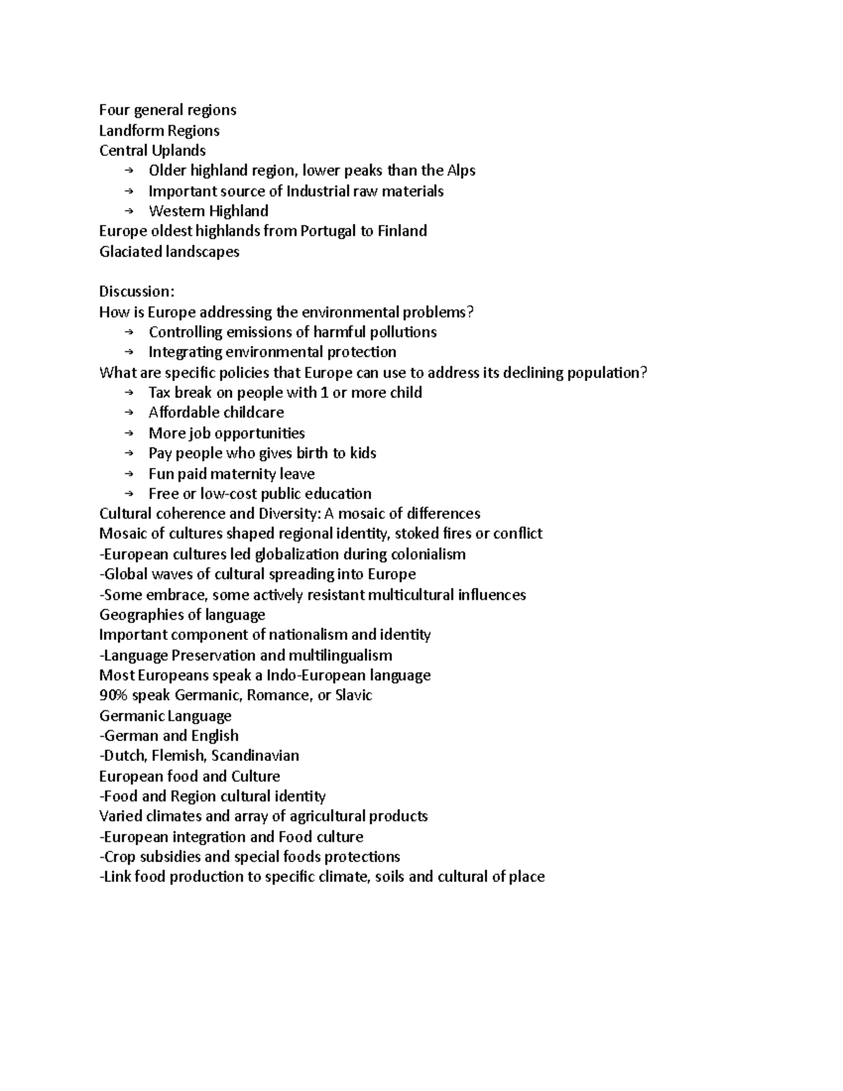 Four general regions - Notes - Four general regions Landform Regions ...