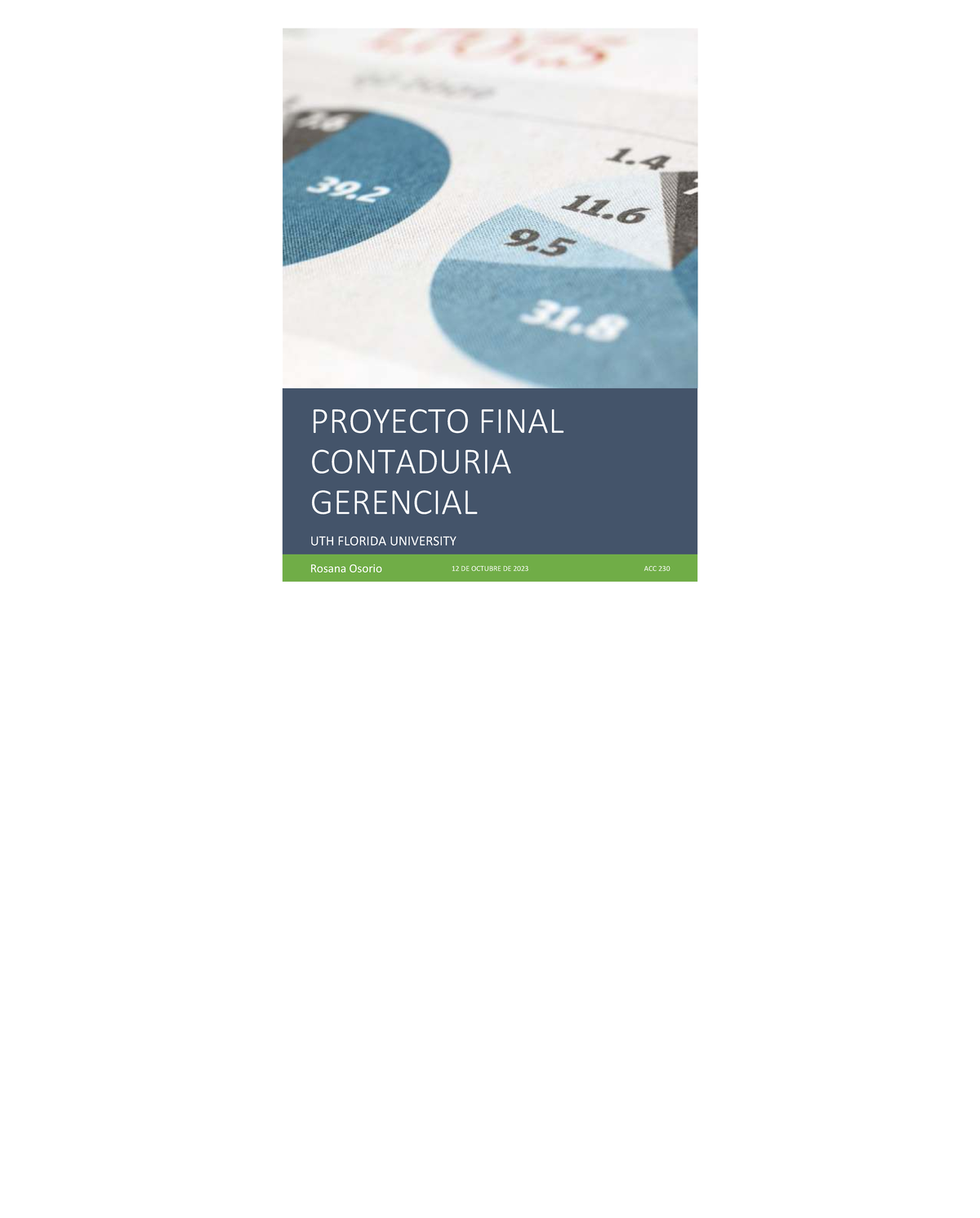 Trabajo Final Contabilidad Gerencial - PROYECTO FINAL CONTADURIA ...