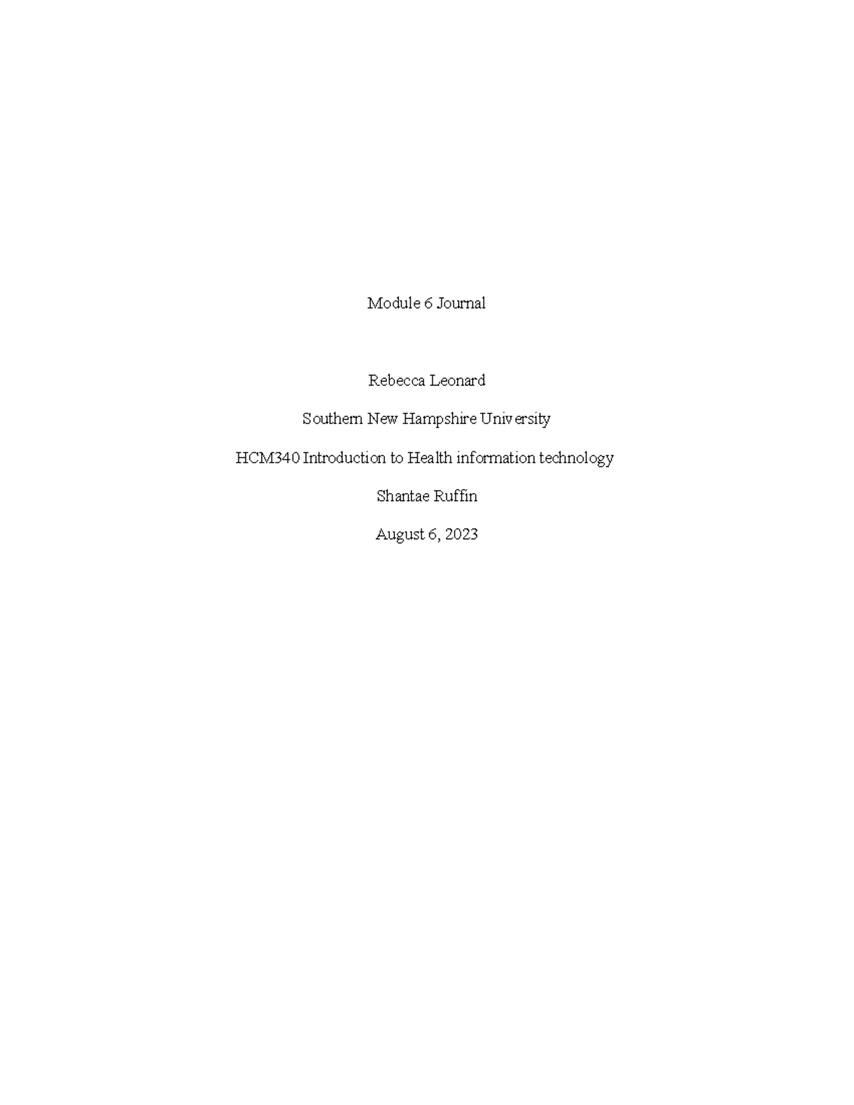 Module 6 journal - This talks about primary and secondary data and ...