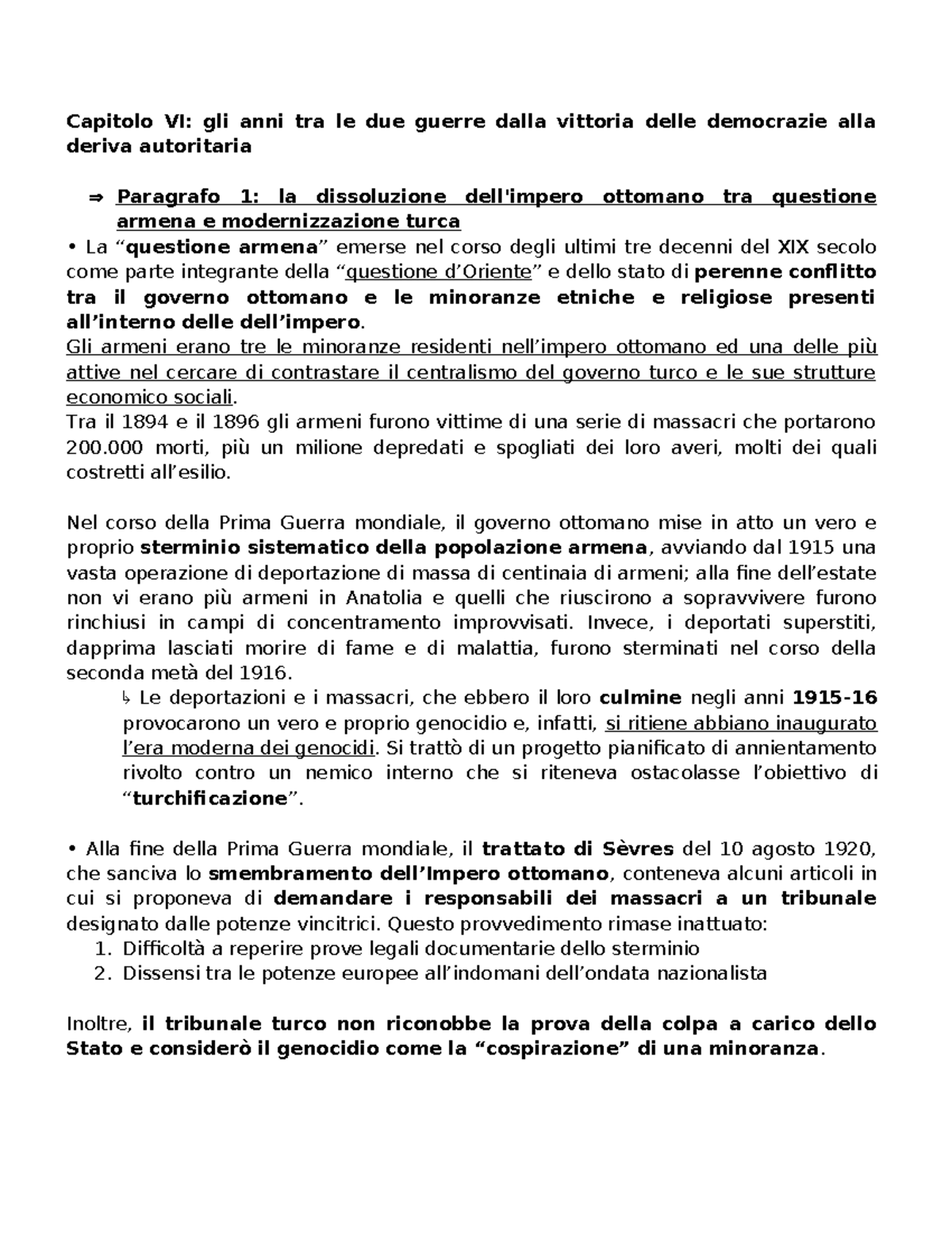 (def) Riassunto CAP 6-16 (2° esonero) - Capitolo VI: gli anni tra le ...