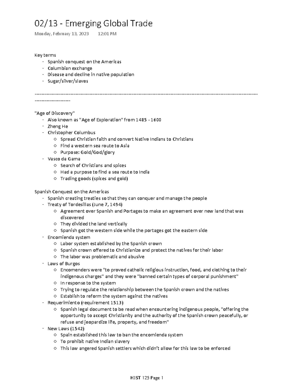 Emerging Global Trade - Key terms - Spanish conquest on the Americas ...
