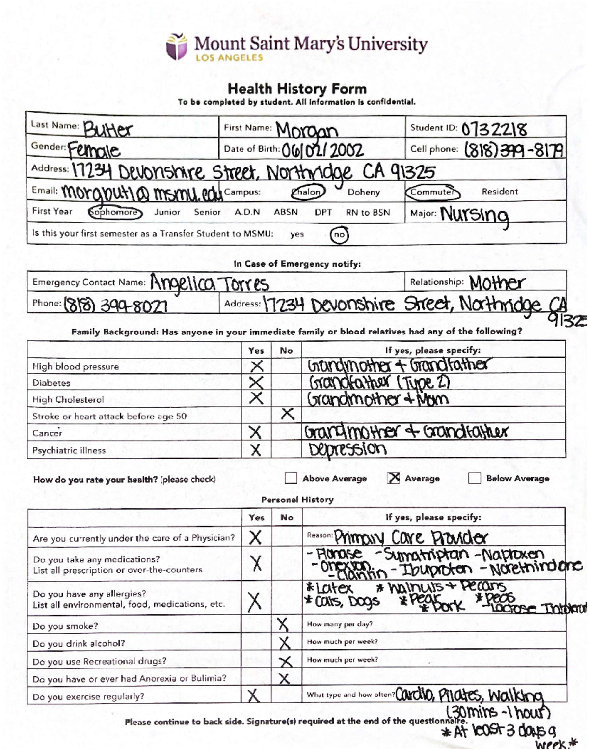 Morgan Butler Health History Form - Dec 13 2023 - 2-19 PM - Mount Saint ...