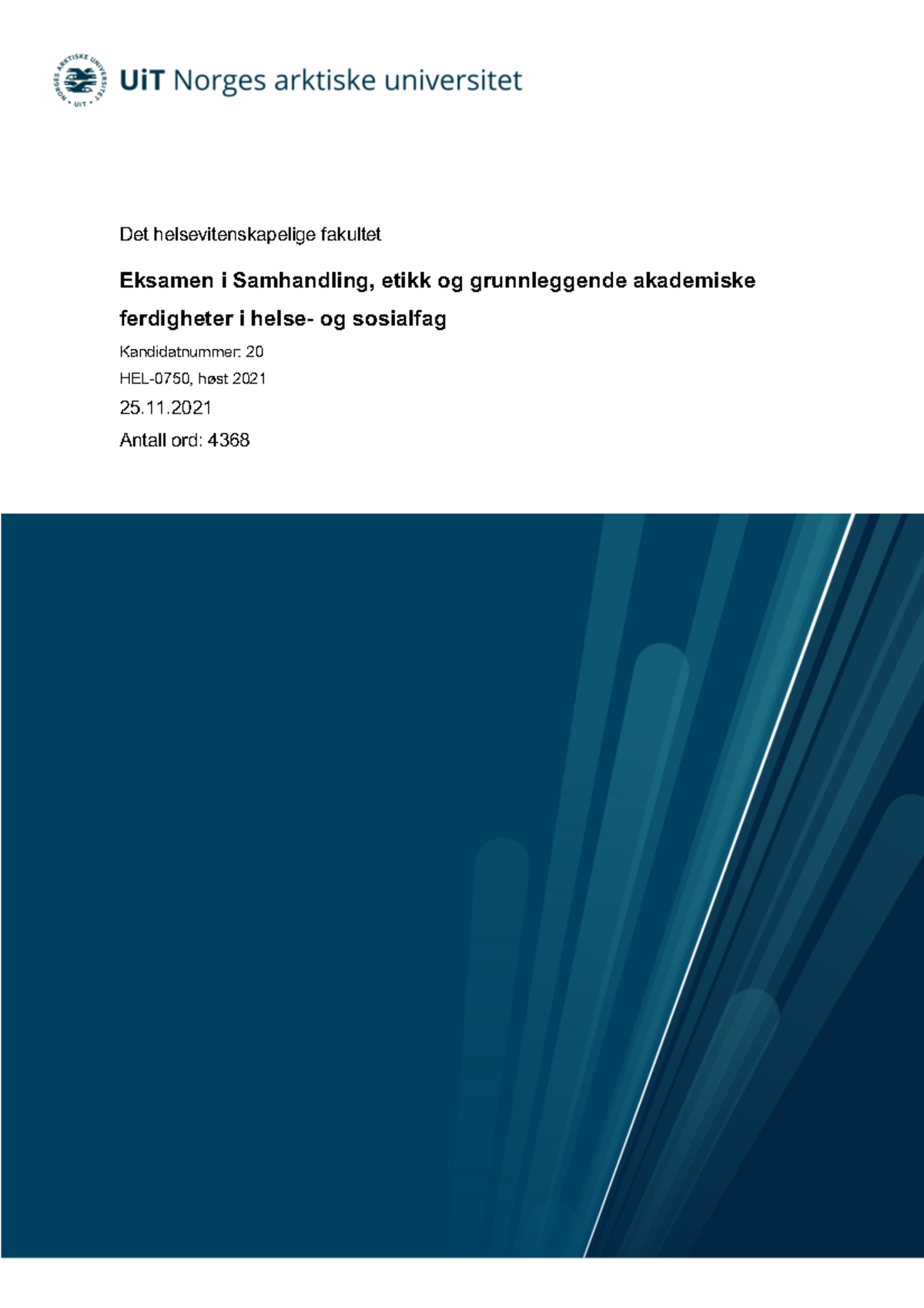 HEL-0750-1 21H Samhandling, etikk og grunnleggende akademiske ...