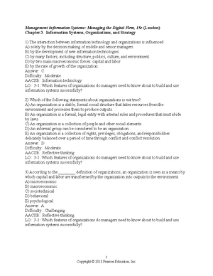 Chapter 2 - Contemporary Information Systems for Organizations ISOM1001 ...