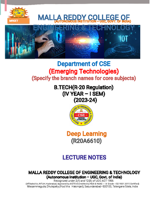 NNDL UNIT 1 Notes - CCS355 NEURAL NETWORKS AND DEEP LEARNING UNIT I ...