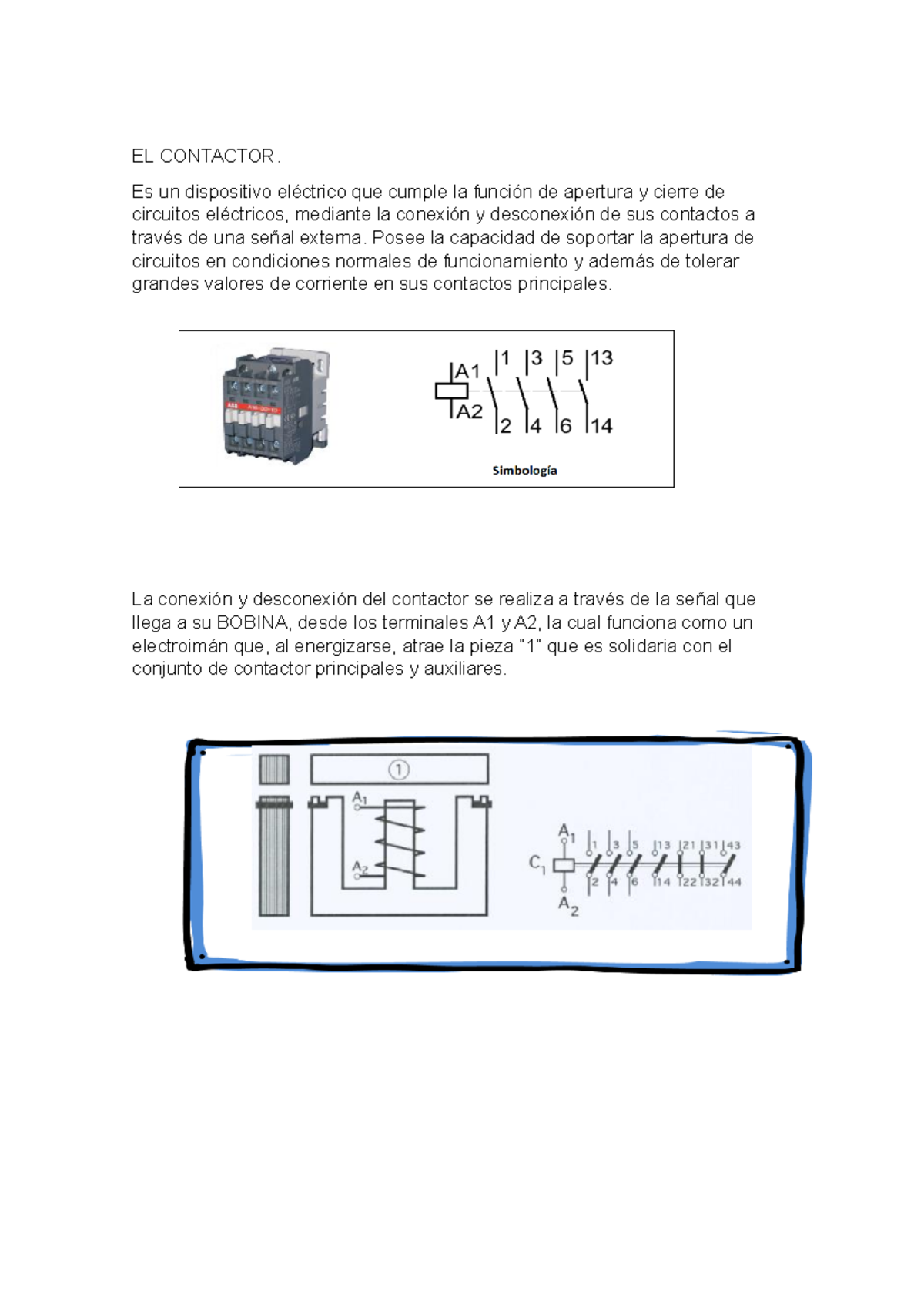 Contactor- Caracteristicas - EL CONTACTOR. Es un dispositivo eléctrico ...