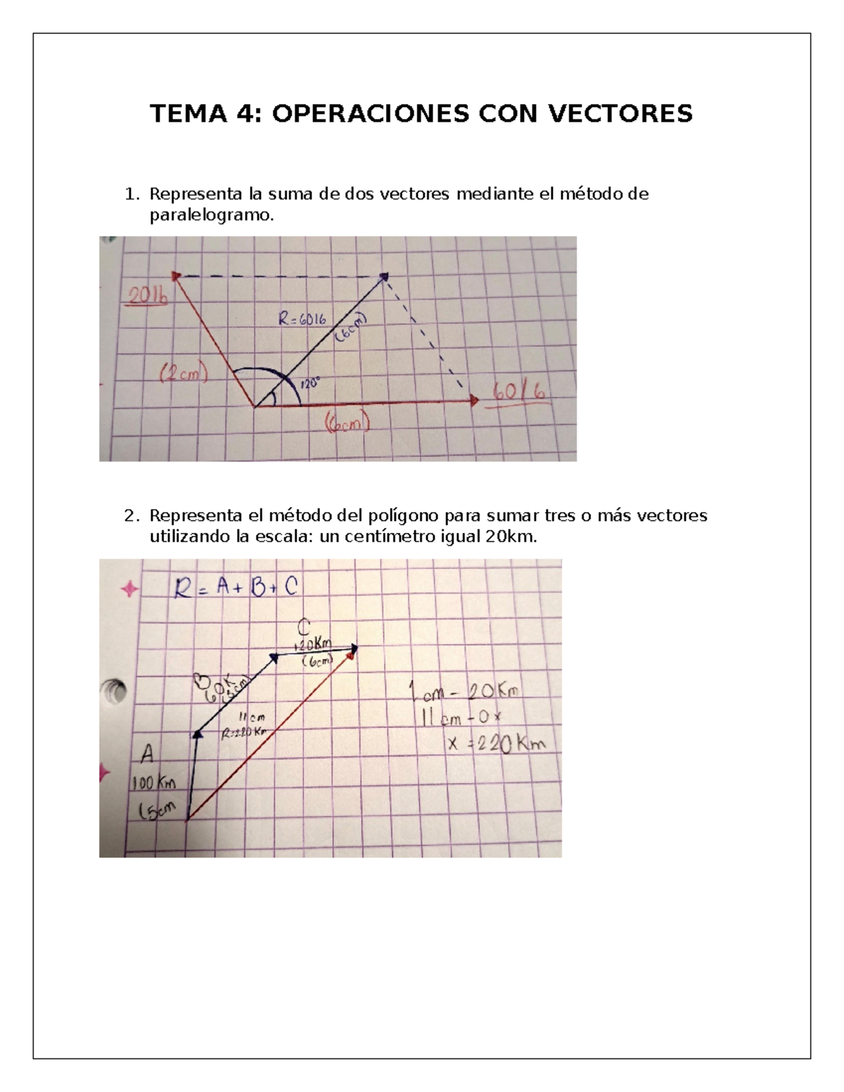 Archivo 4 Operaciones con vectores - TEMA 4: OPERACIONES CON VECTORES ...