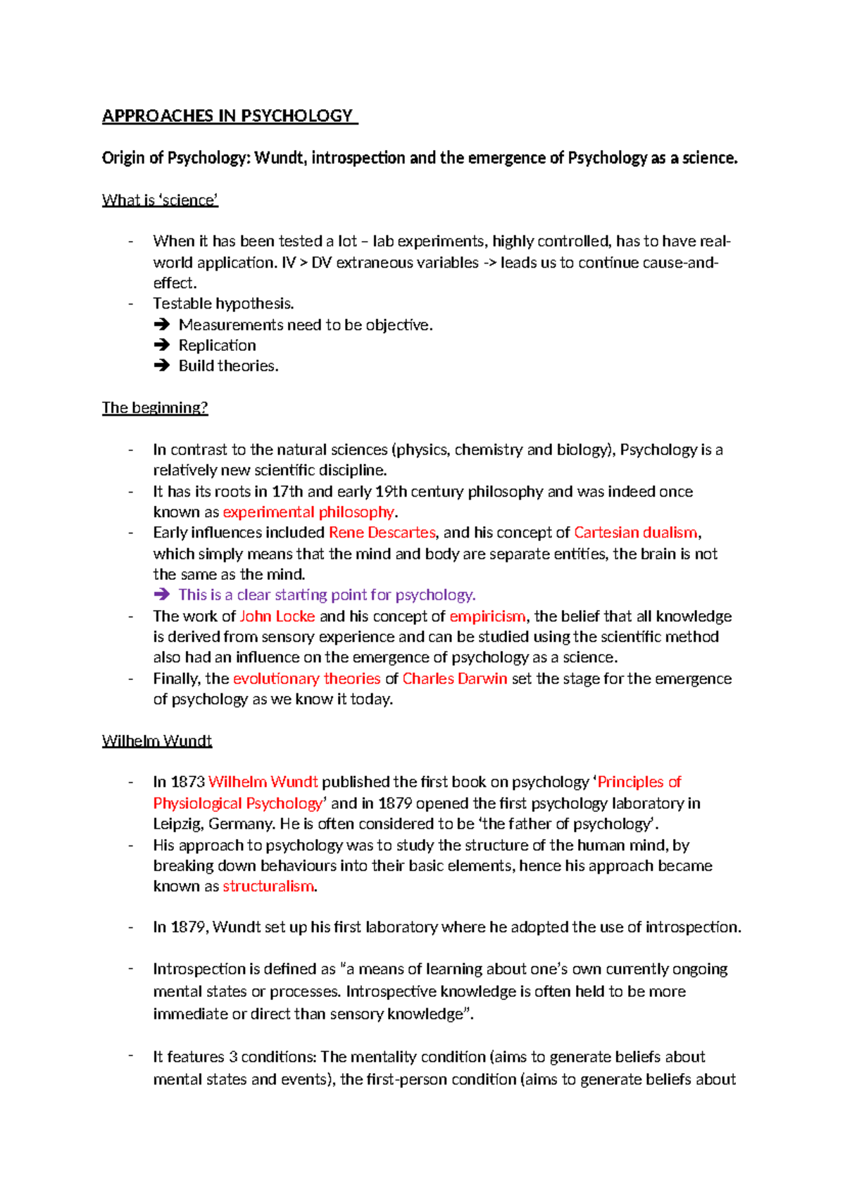 Approaches IN Psychology - APPROACHES IN PSYCHOLOGY Origin of ...