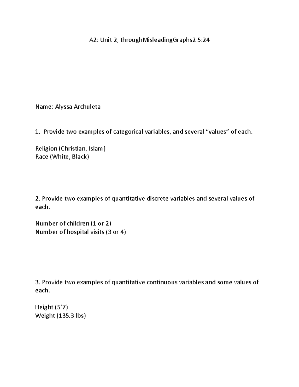 Assignment 2 - Instructor is Mr. Jones - A2: Unit 2 ...