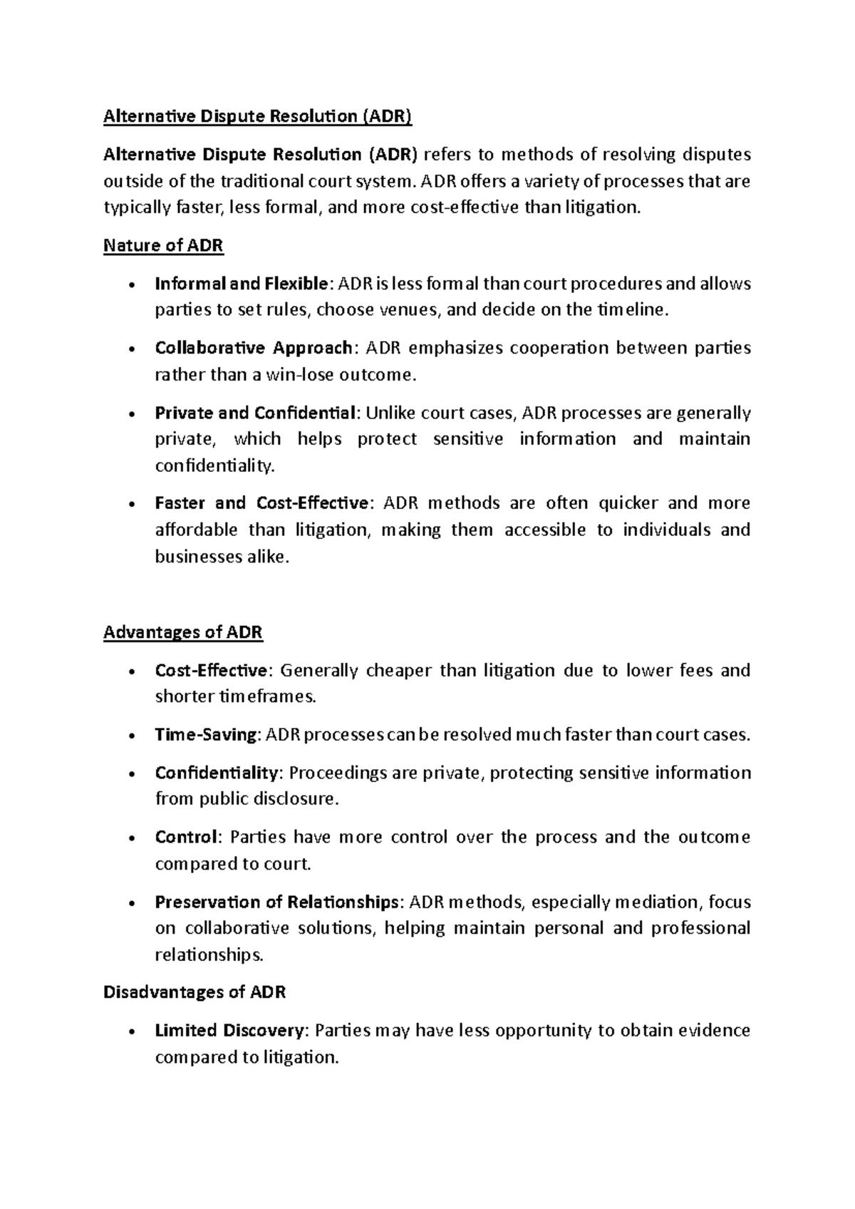 Alternative Dispute Resolution LAW- Module-3 Modified - Alternative ...