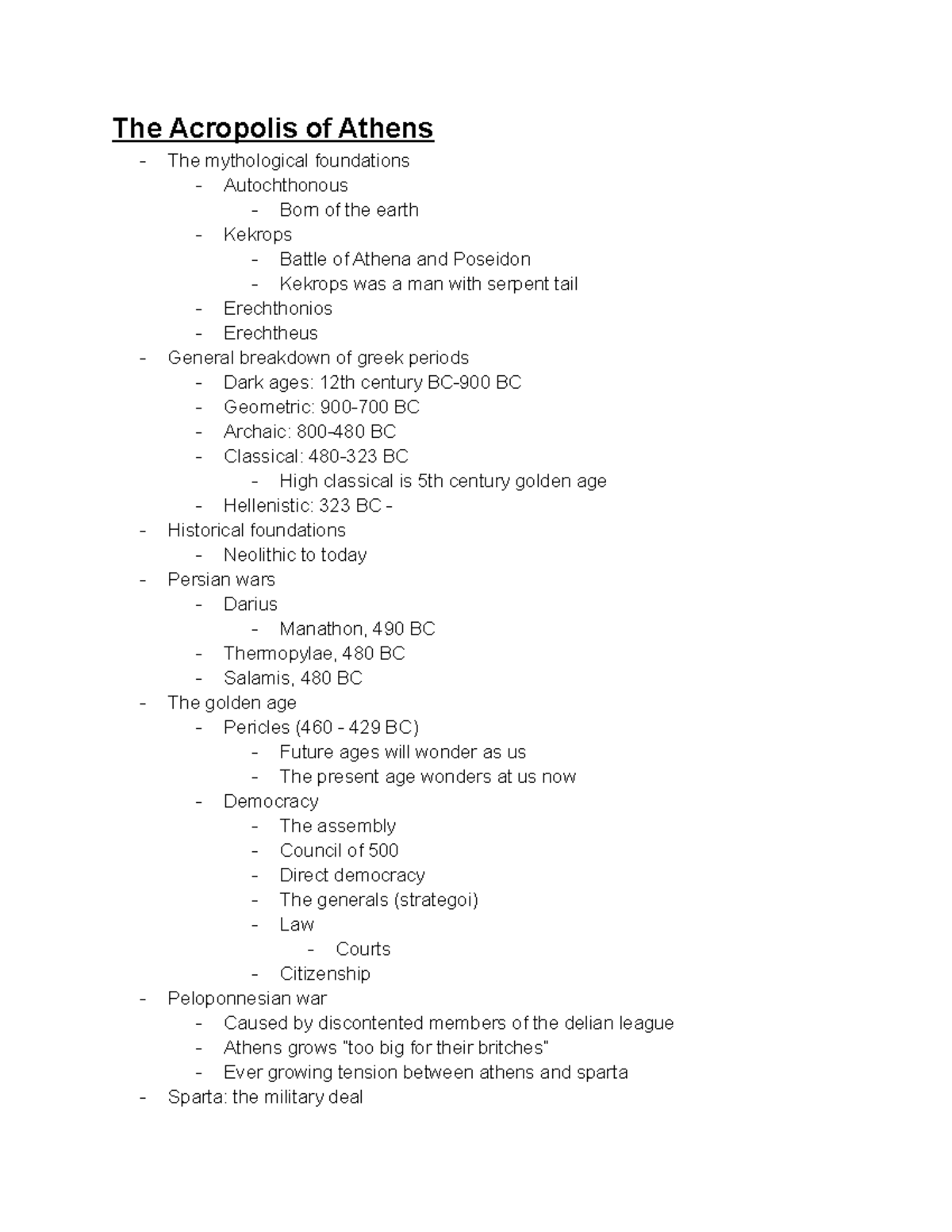 The Acropolis of Athens The Parthenon - The Acropolis of Athens The ...