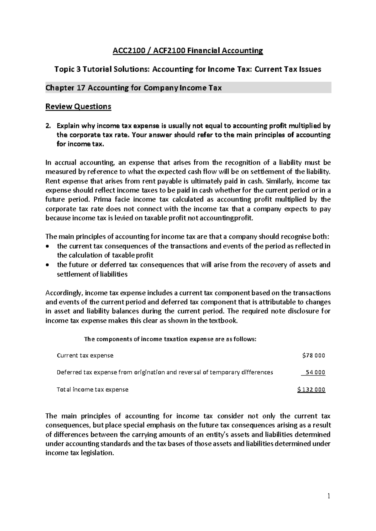 Acf2100 t3 solution - none - ACC2100 / ACF2100 Financial Accounting ...