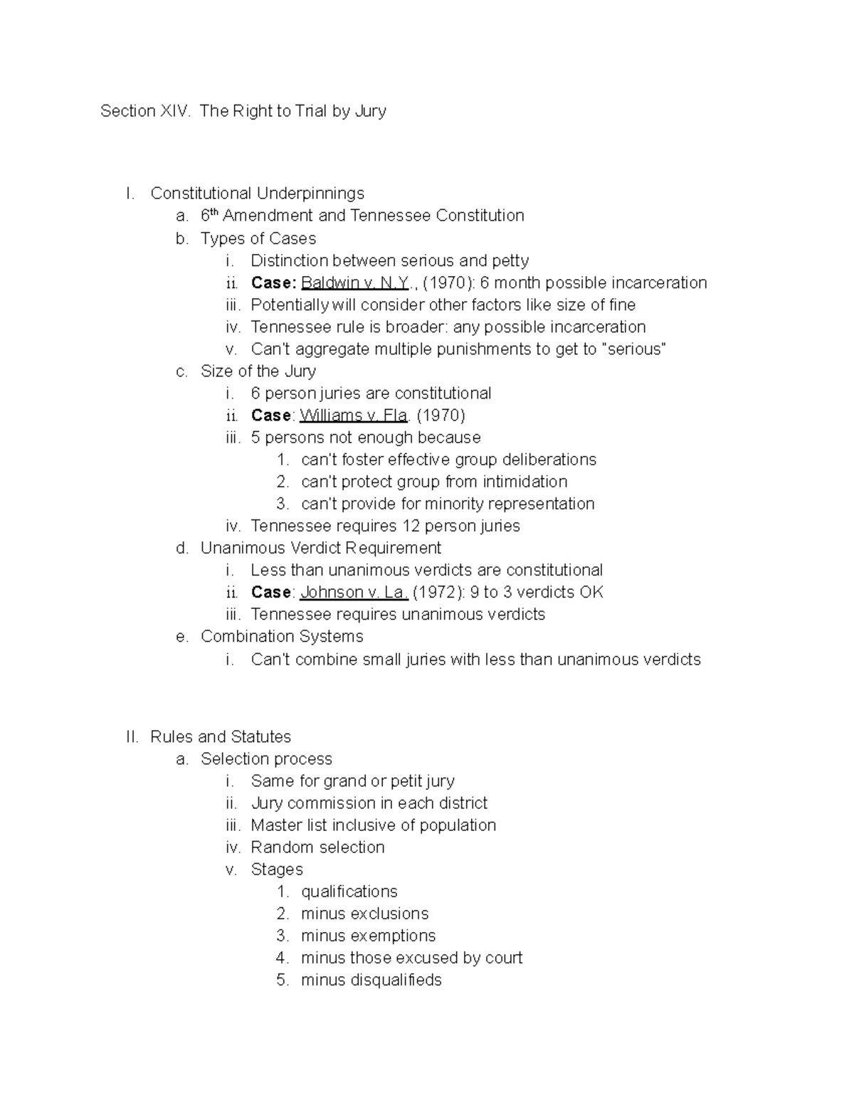 2400 section 14 - Outlines of all the course material provided by ...