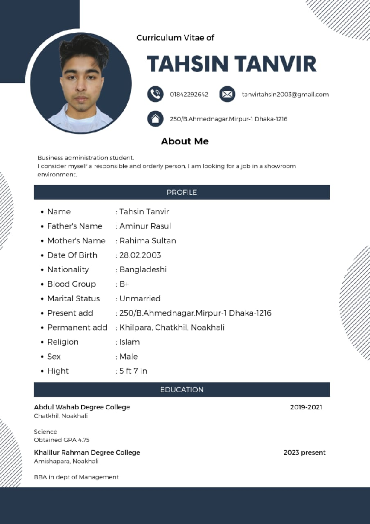 Kz Mahi CV pg1 20240113 115154 0000 - Electrical Circuits 1 - Studocu