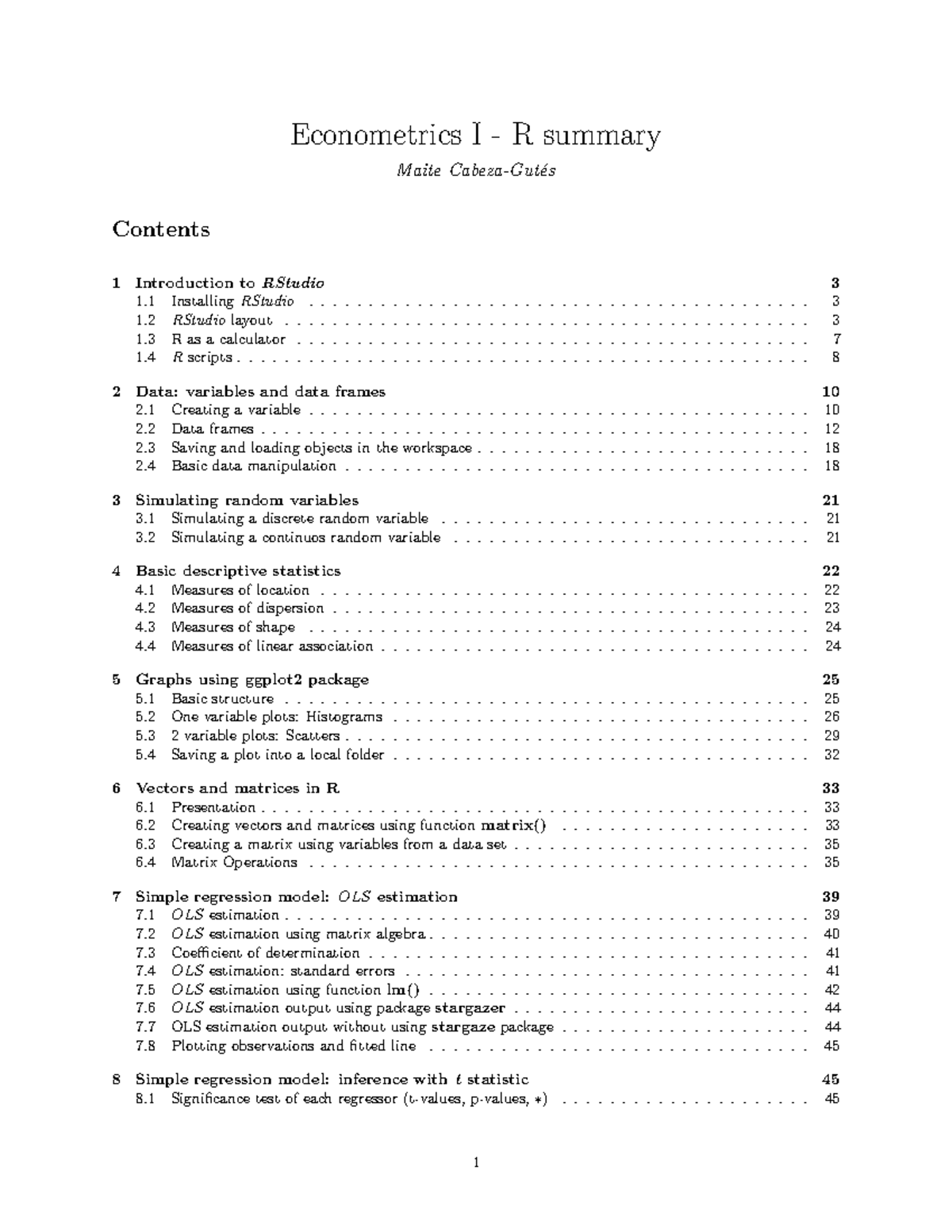 R-Summary - Tutorial/instrucciones para usar RStudio para econometria ...