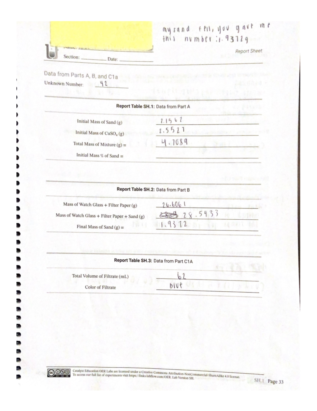 Chemistry Lab Answers - CHM104 - Studocu