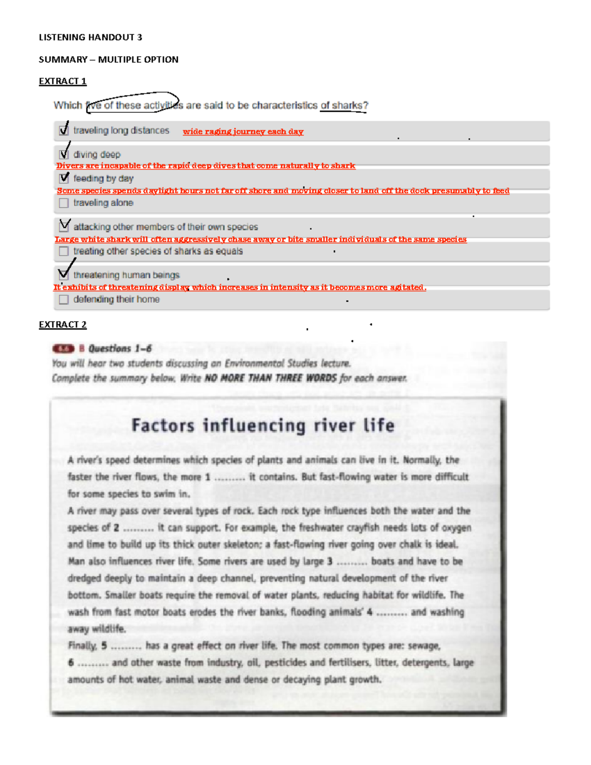 Listening Handout 3 - Materials - LISTENING HANDOUT 3 SUMMARY ...