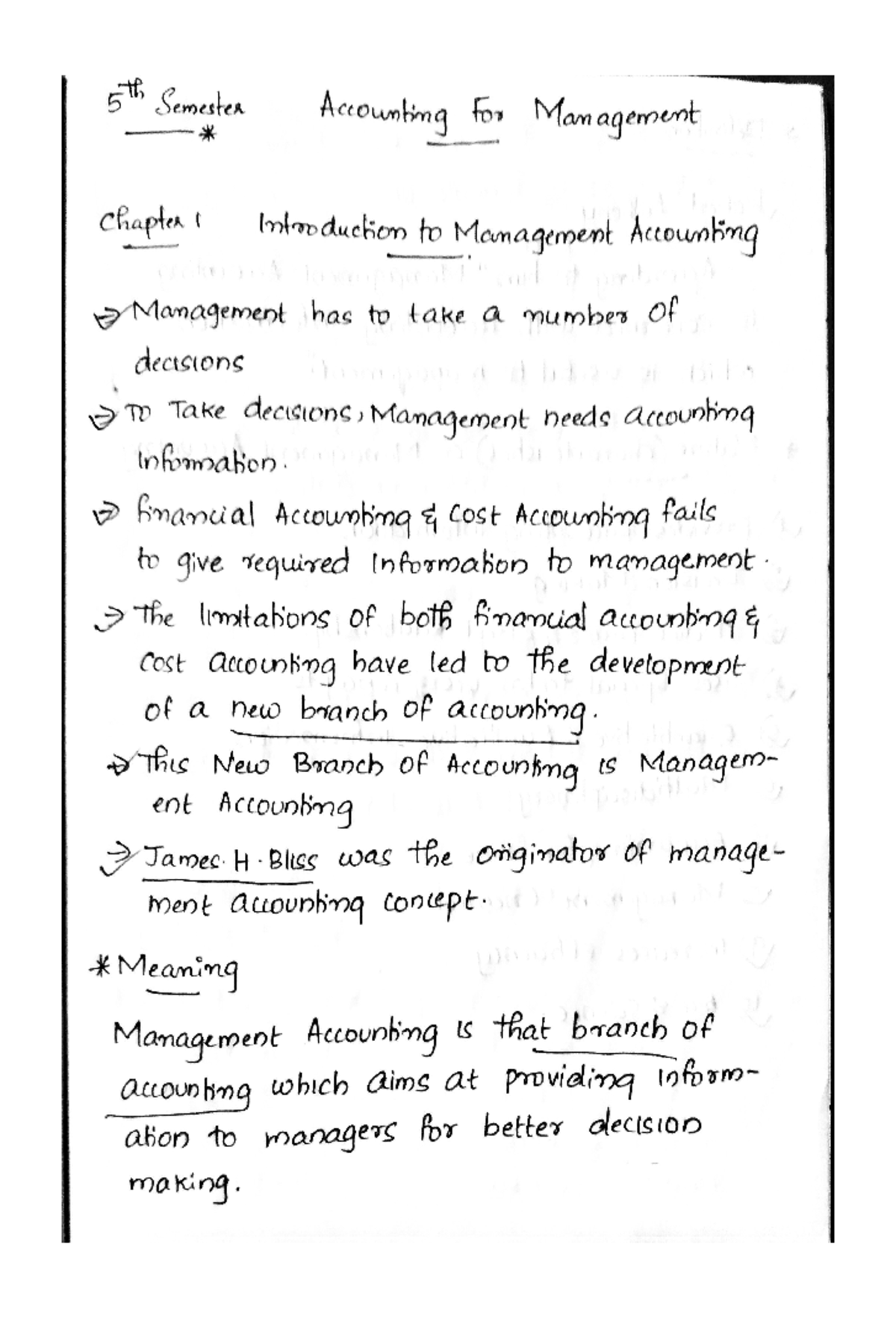 5th Sem, Accounting for mgt, chapter 1,2 full notes - 5th Semester ...