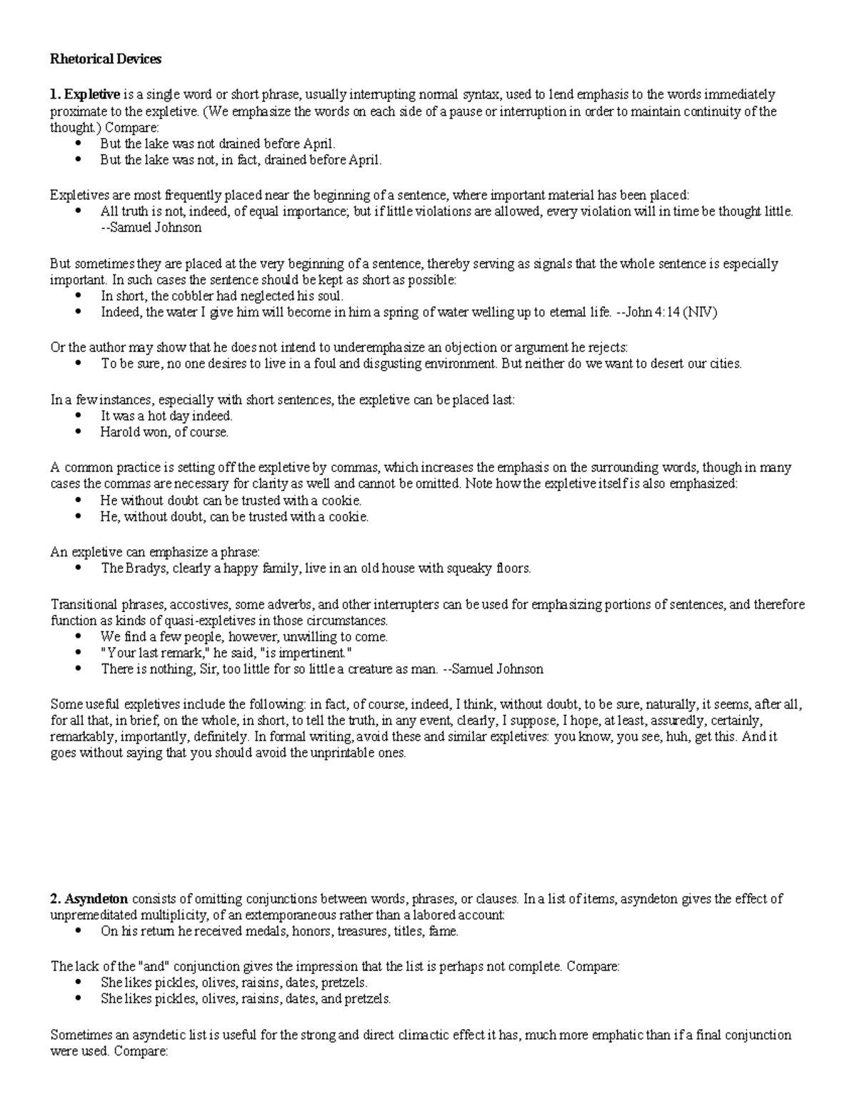 Zeugma Rhetorical Device