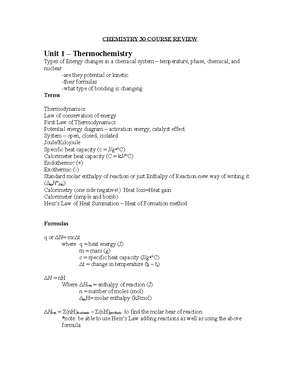 Data Sheet - CHEM 101 Formula & Data Sheet Formulas 𝗃 = /𝗆 = 𐀀𐀀 𐀀 c = 𝗰 𝗆 E n = – R H Z 2 n 2 ...