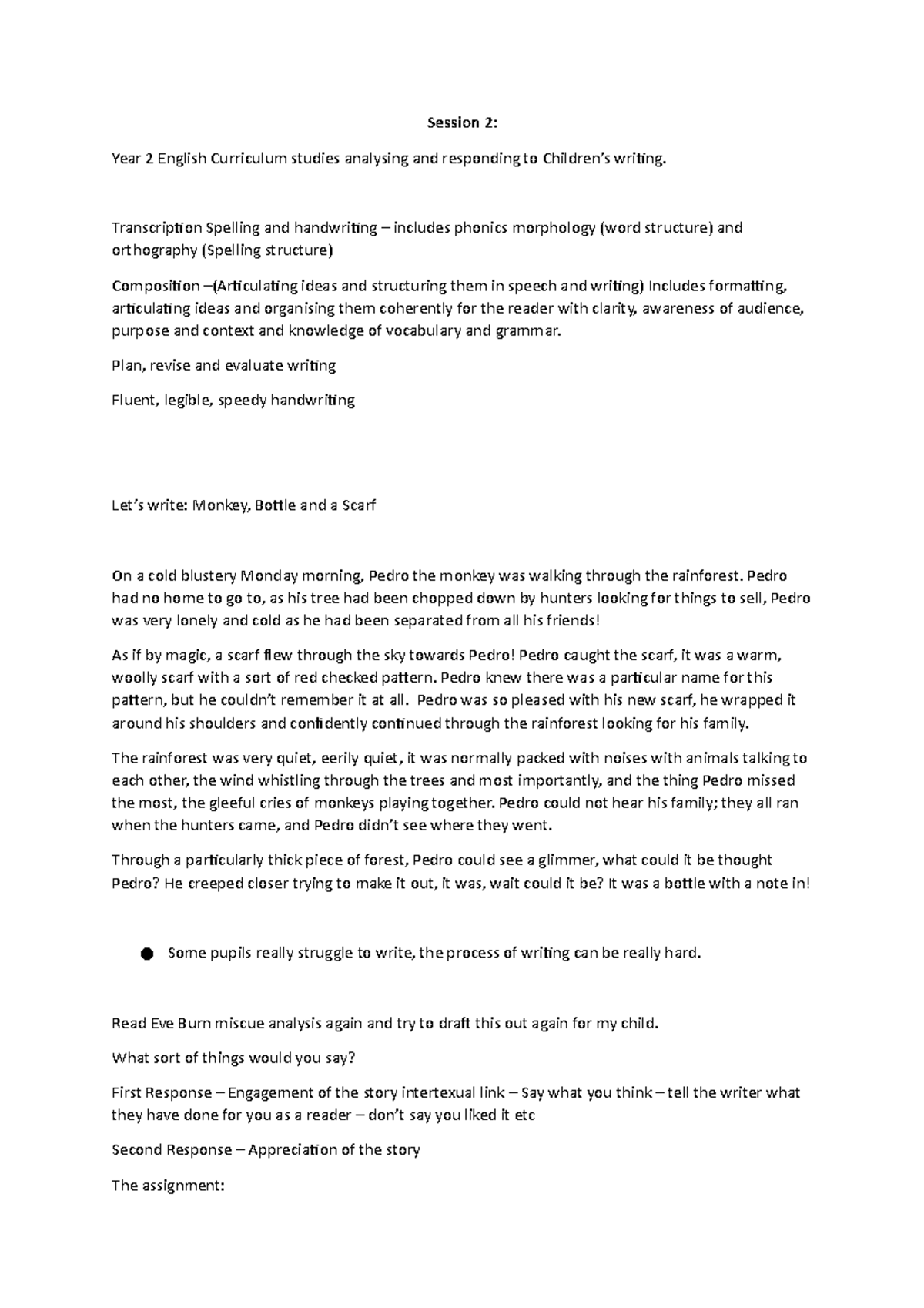 Session 2 notes - An introduction to analysing and responding to ...