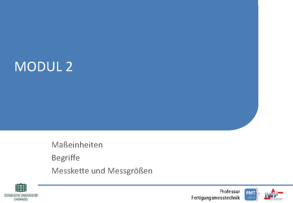 Grundlagen der Messtechnik Vorlesung Modul-2 WS21-22pdf - Professur ...