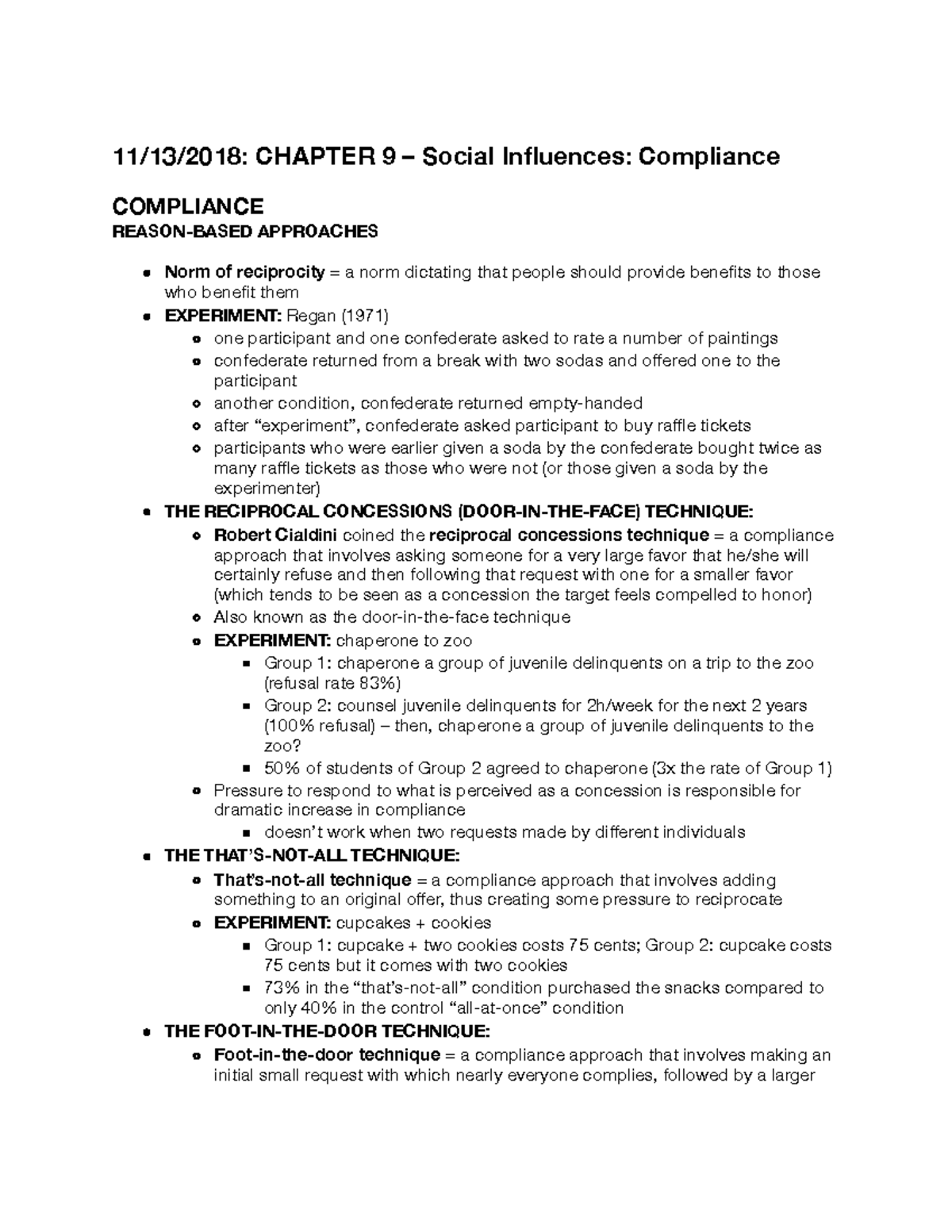 Lecture 45 - fall 2019, professor malle - 11/13/2018: CHAPTER 9 ...