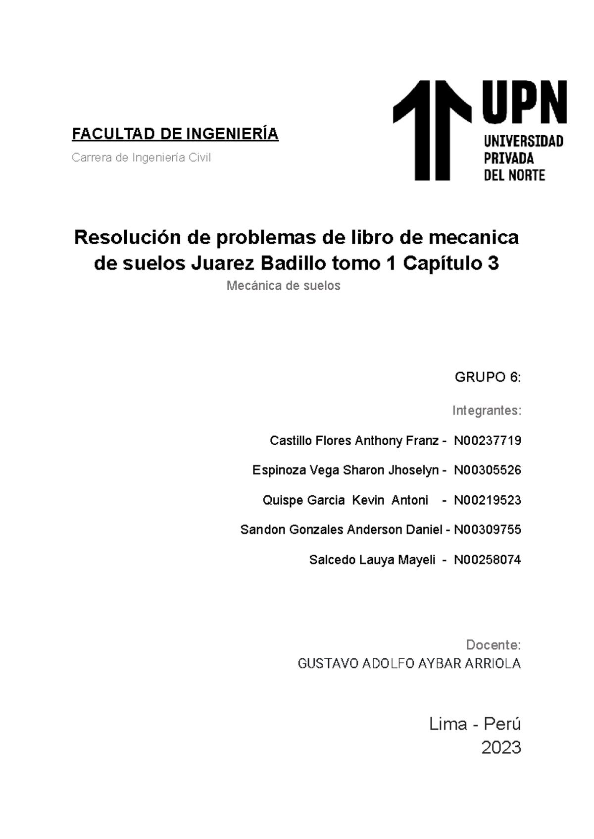 Problemas propuestos de mecánica de suelos Juarez Badillo tomo 1 grupo ...