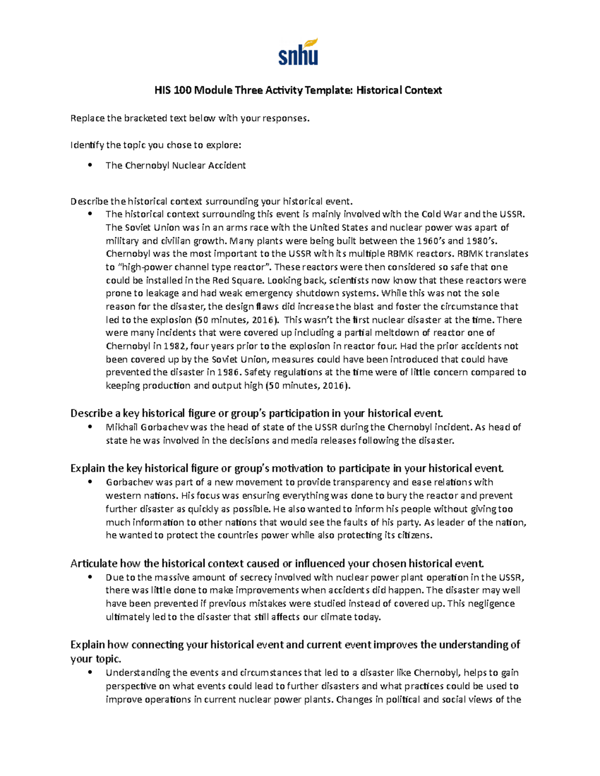 Module Three Activity Context(BG) - HIS 100 Module Three Activity ...