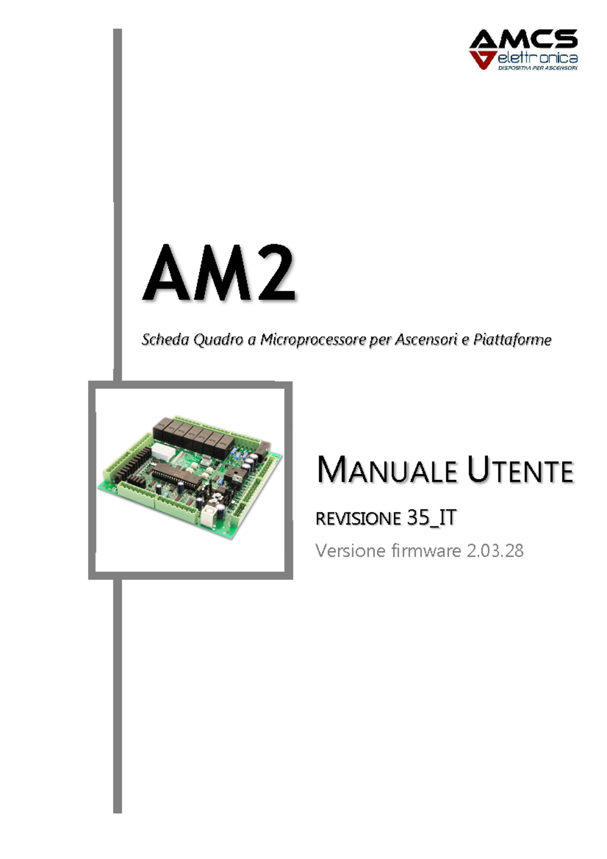 AM2 v2.03.28 Manuale rev - ELETTRONICA - UNICAL - Studocu