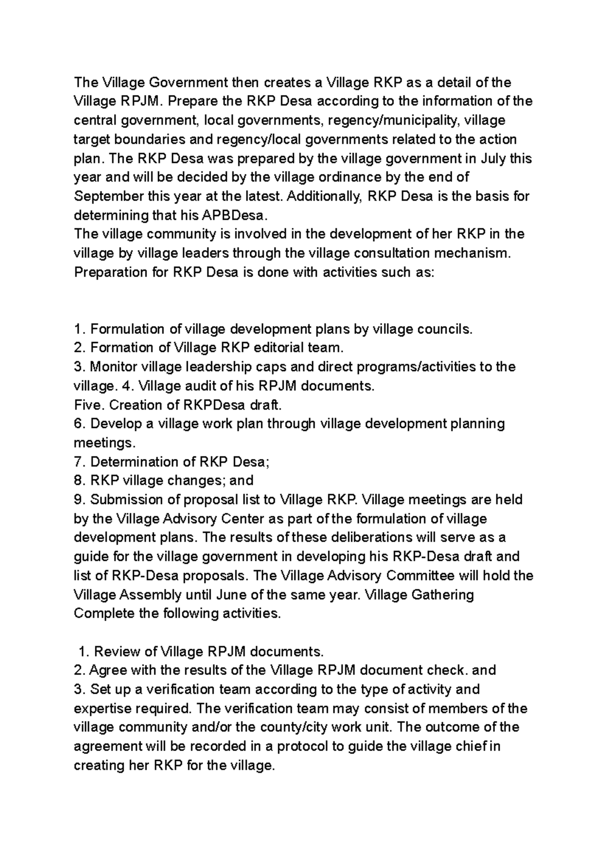 Community government - The Village Government then creates a Village ...