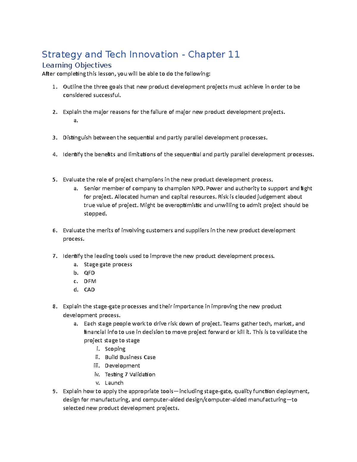 Strategy and Tech Innovation - Lesson 11 - Strategy and Tech Innovation ...