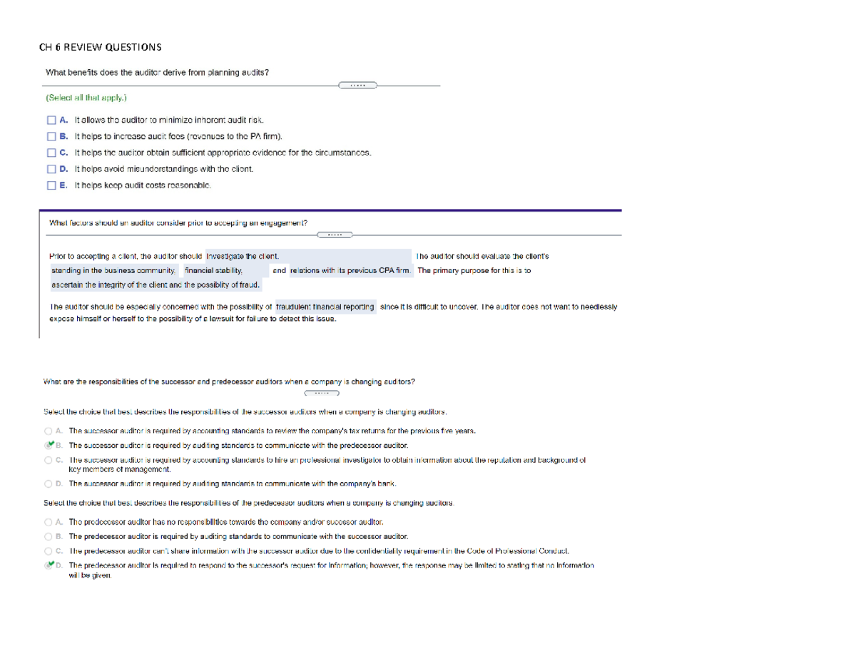 CH 6 Review Questions - Questions & Answers from the Chapter 6 Post ...