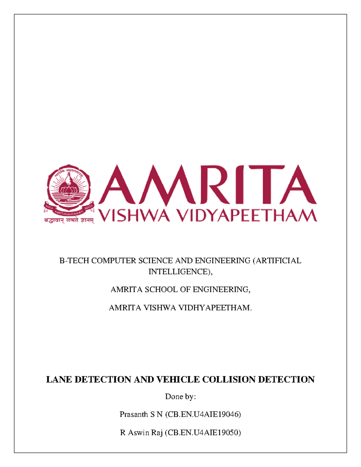 Team 2 - sajith - B-TECH COMPUTER SCIENCE AND ENGINEERING (ARTIFICIAL ...