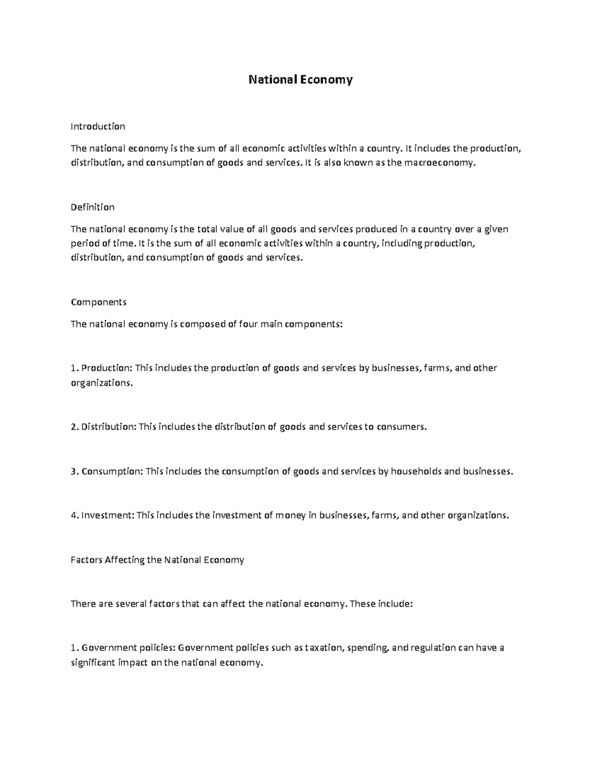 National Economy Lecture Notes Fixed - National Economy Introduction ...