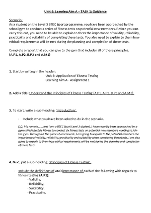 Muscular system revision - BTEC Revision Guide Muscular System B1 ...