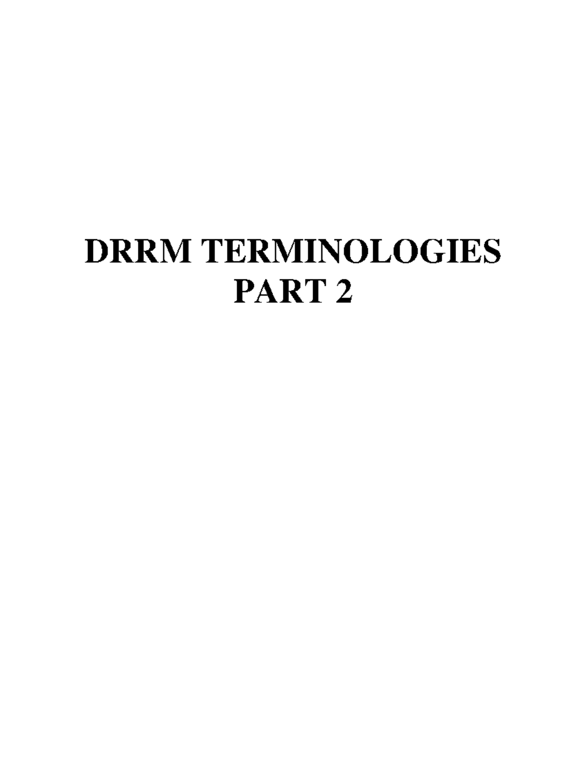 Understanding DRRM terminologies Part 2 - DRRM TERMINOLOGIES PART 2 BASIC CONCEPT OF DISASTER ...