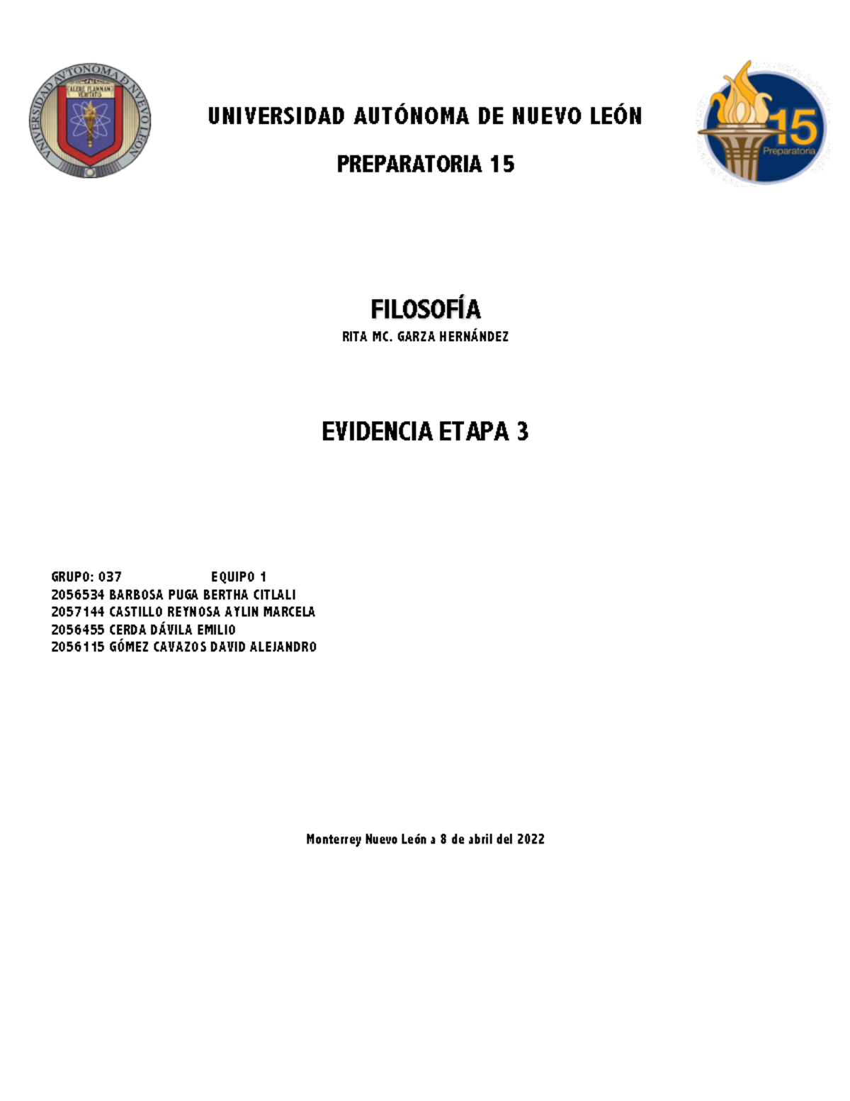 Equipo 1 EV3 Filosofía - UNIVERSIDAD AUTÓNOMA DE NUEVO LEÓN ...