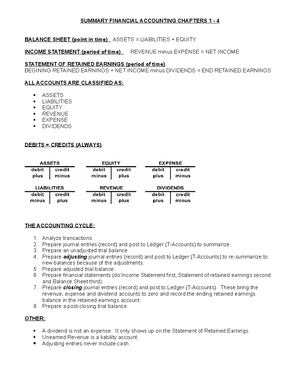 UNIT 1 Notes - UNIT ONE Fundamentals of Financial Accounting Financial ...