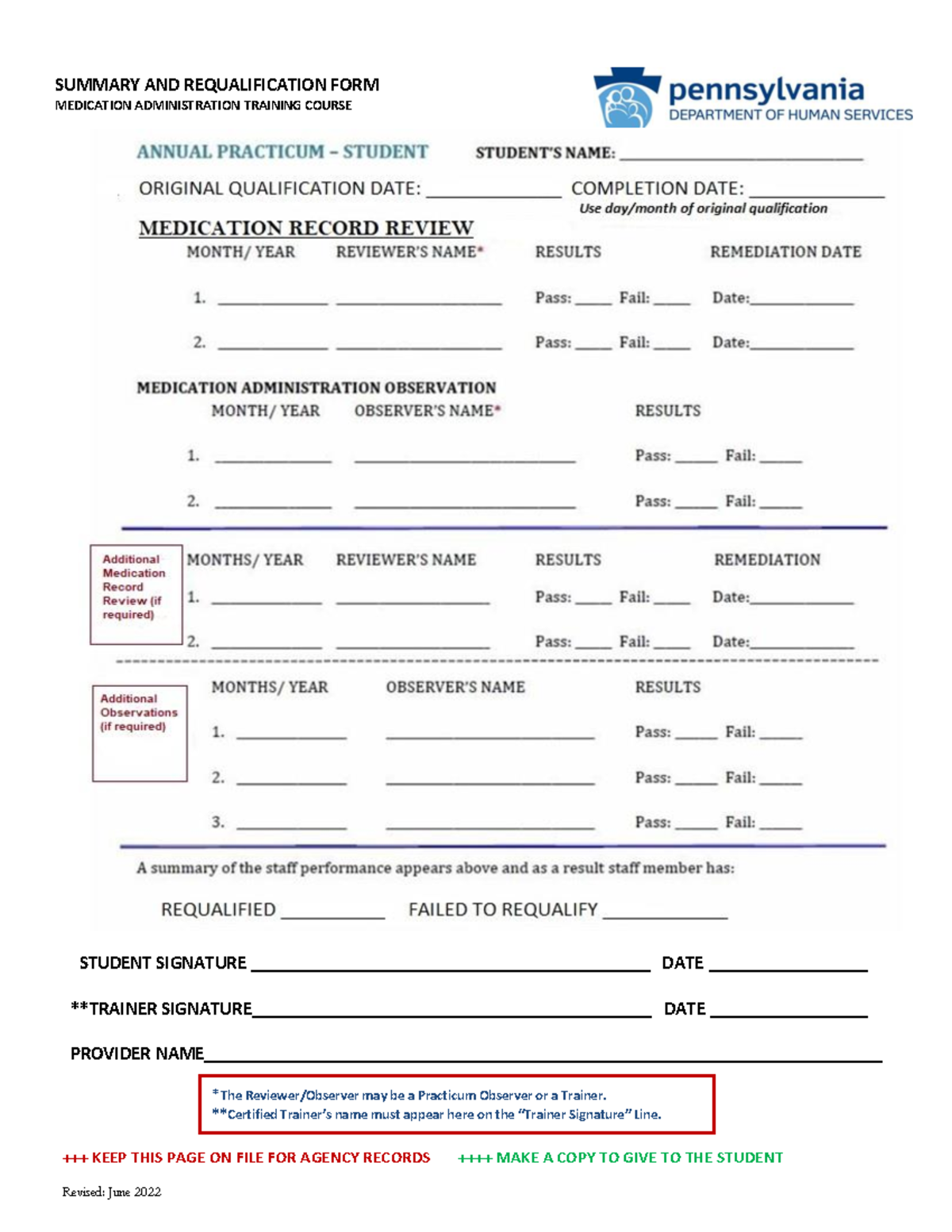 Student+Annual+Practicum Requalification+Form revised+6-2022 - STUDENT ...