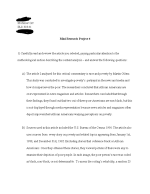 Mini Research Project 1 - Shai Sizer Professor Orr PLS 303 01 10/15 ...