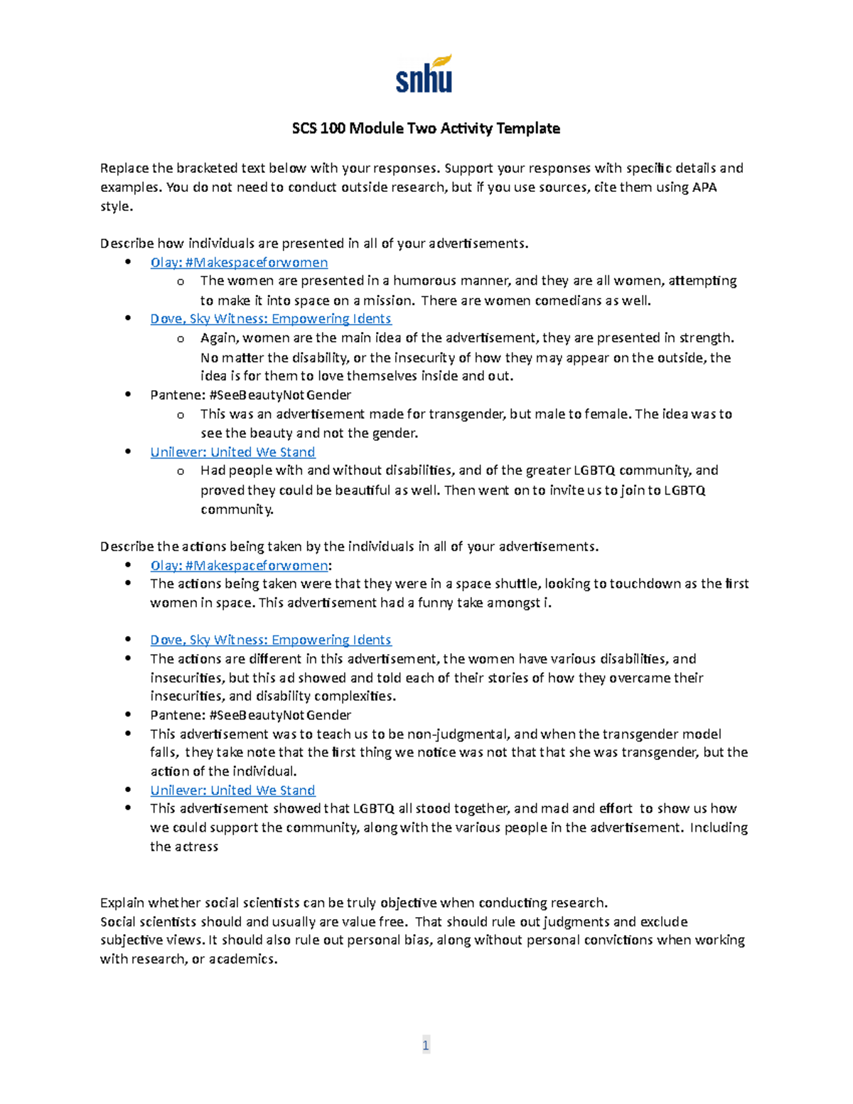 SCS 100 Module Two - SOCIAL SCIENCE MOD 2 ASSIGNMENT - SCS 100 Module ...