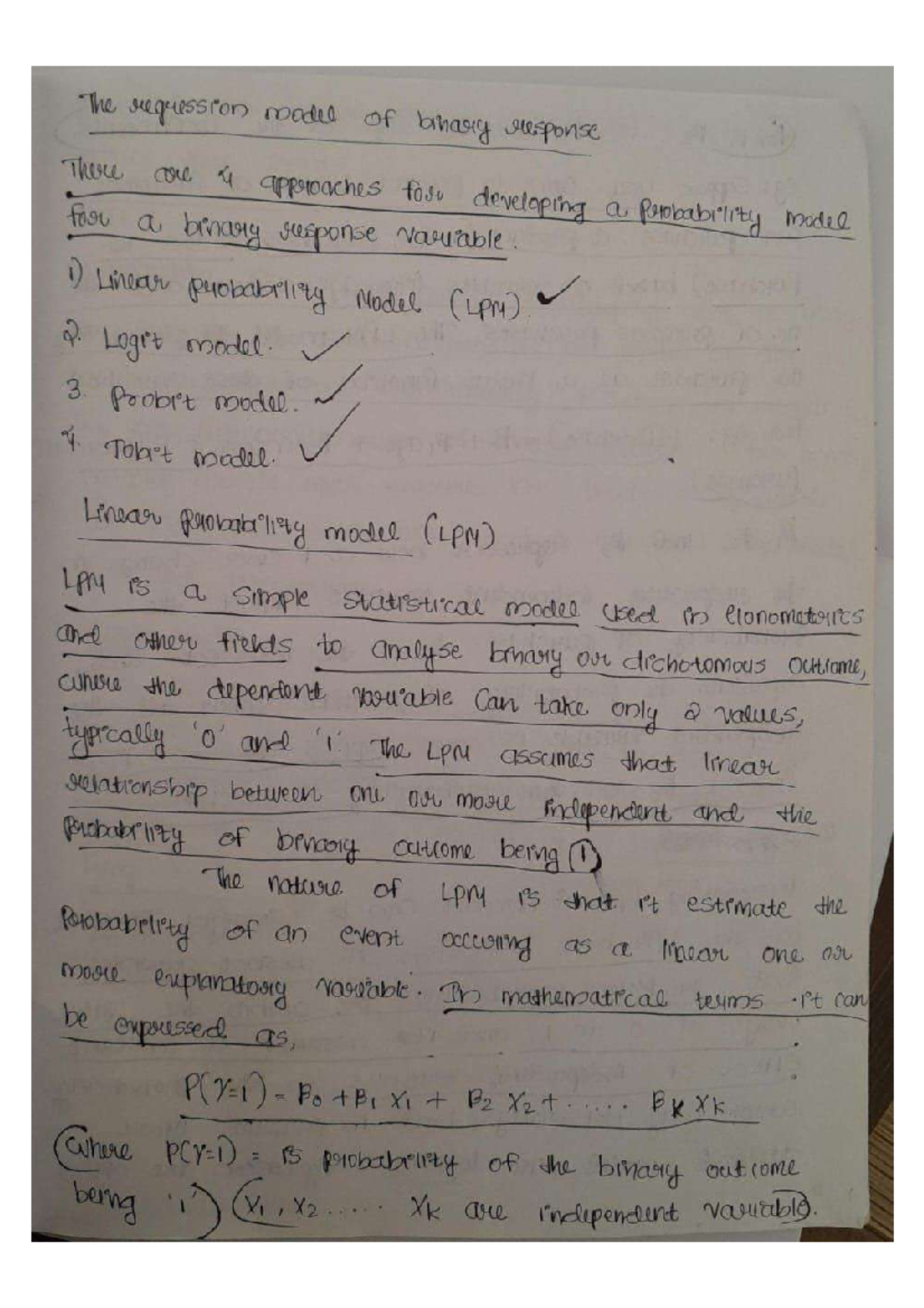 Logit Probit Tobit Model Econometric The Regression Model Of Binary