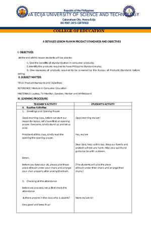 SEMI Detailed Lesson PLAN 2023 2024 - Republic of the Philippines ...