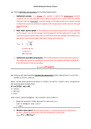 4 Kinetic Molecular Theory Worksheet Key - Kinetic Molecular Theory ...